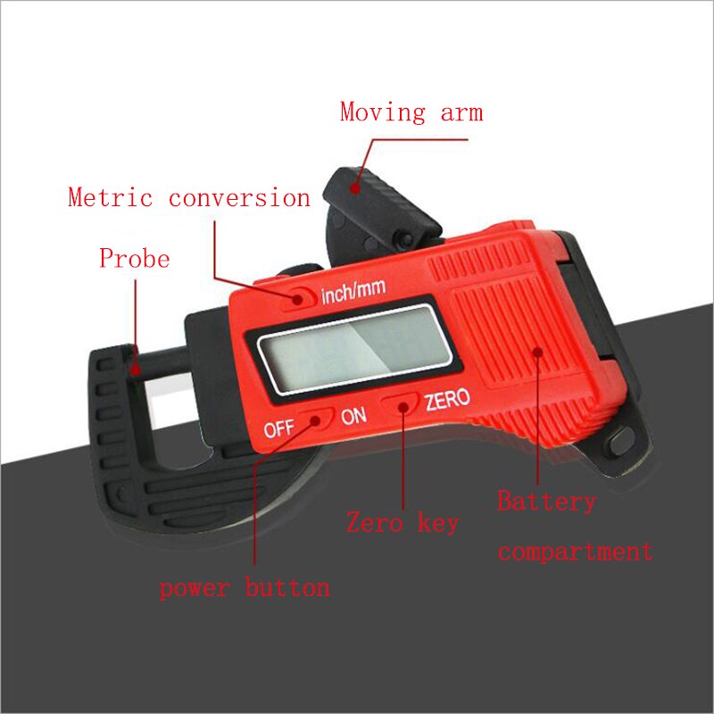 Elektronische diktemeter 0-12.7mm digitale display... – Vicedeal