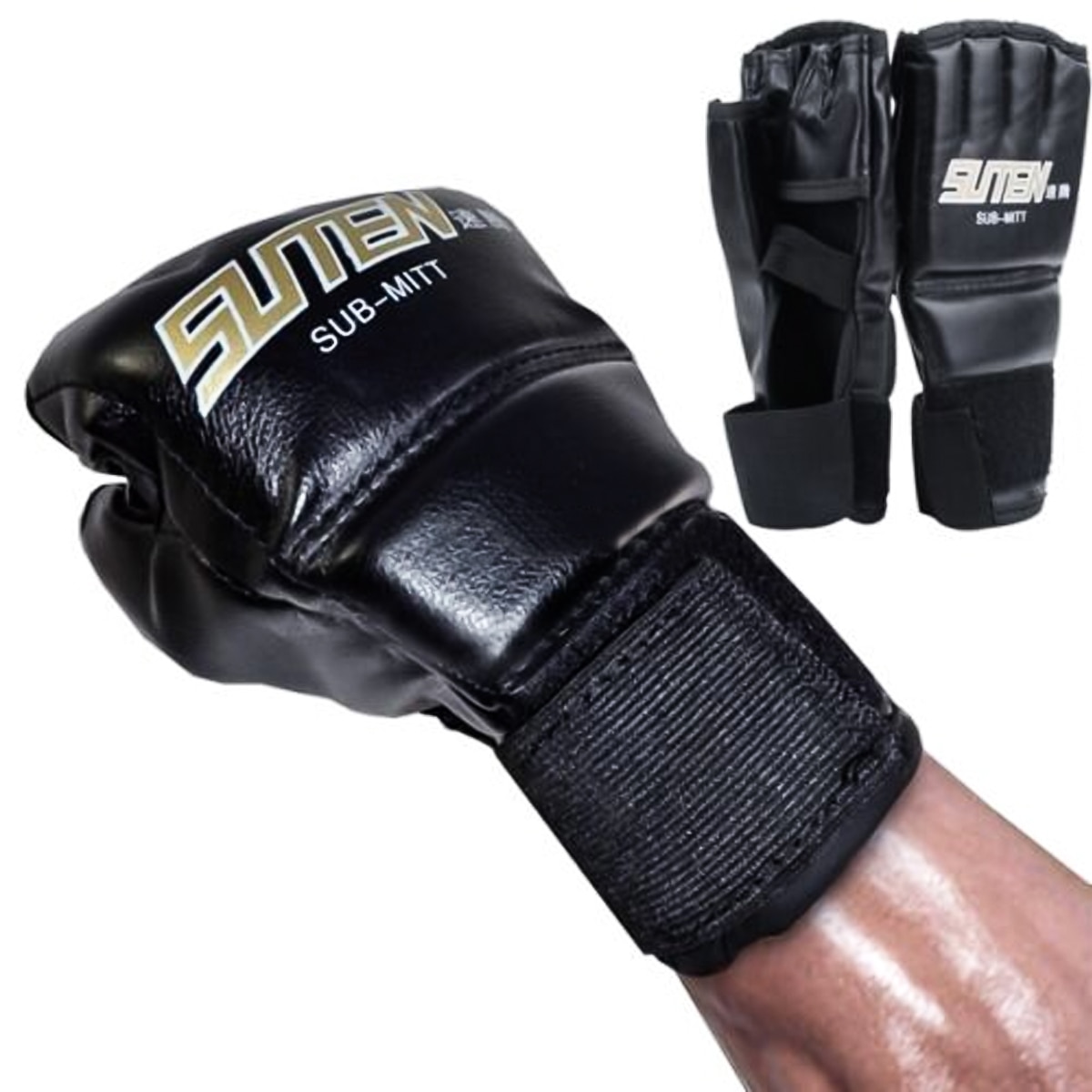 Half-finger Sparring Gloves Mitts Boxing Gloves Fi... – Grandado