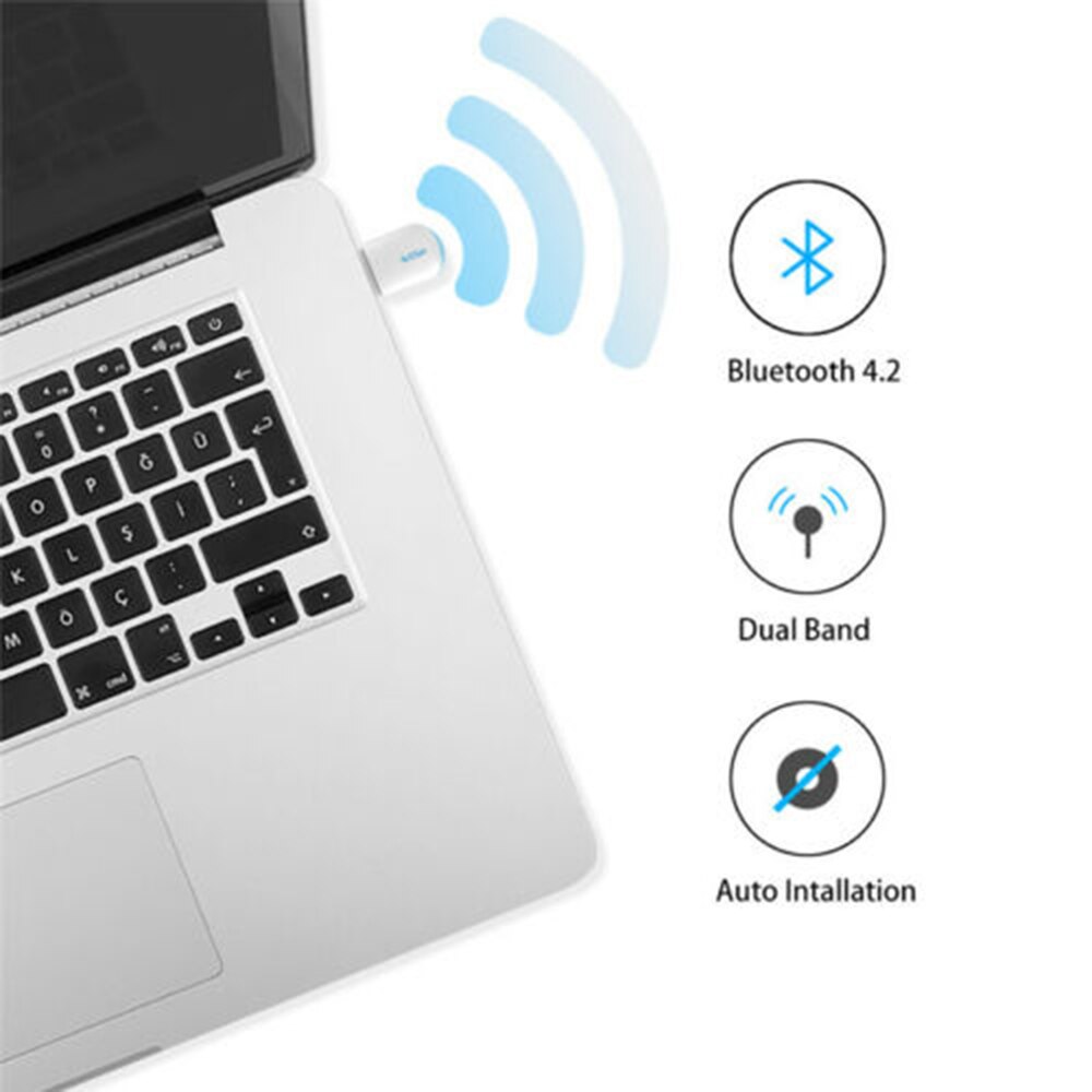 Wireless Bluetooth 4.2 USB WI FI Adapter 5G/2.5G D... – Grandado
