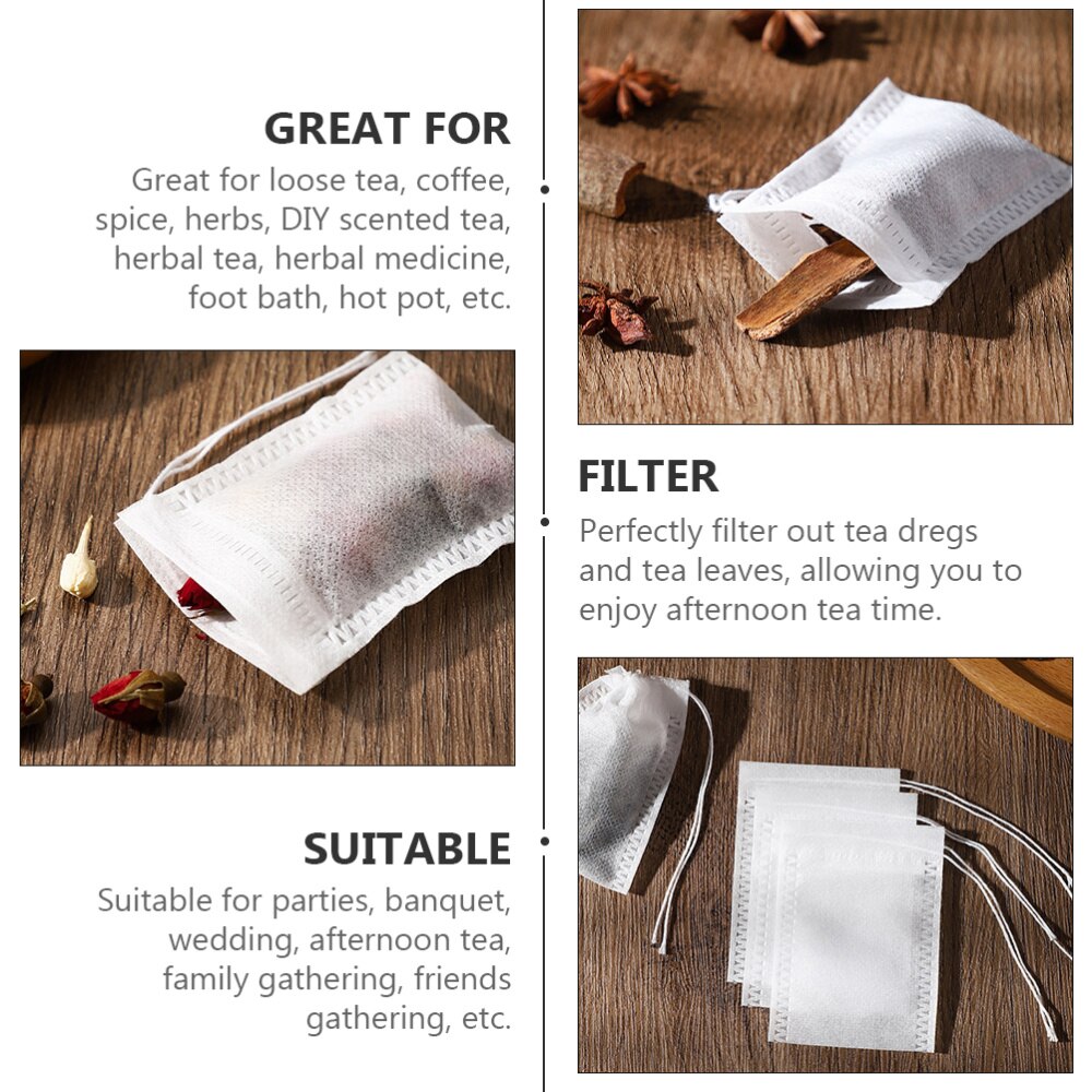 200Pcs Tea Filter Bags Disposable Tea Bags Loose L... – Grandado