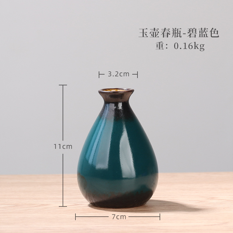 Hand Painted Mini Ceramic Vase Green Plant Flower ... – Grandado