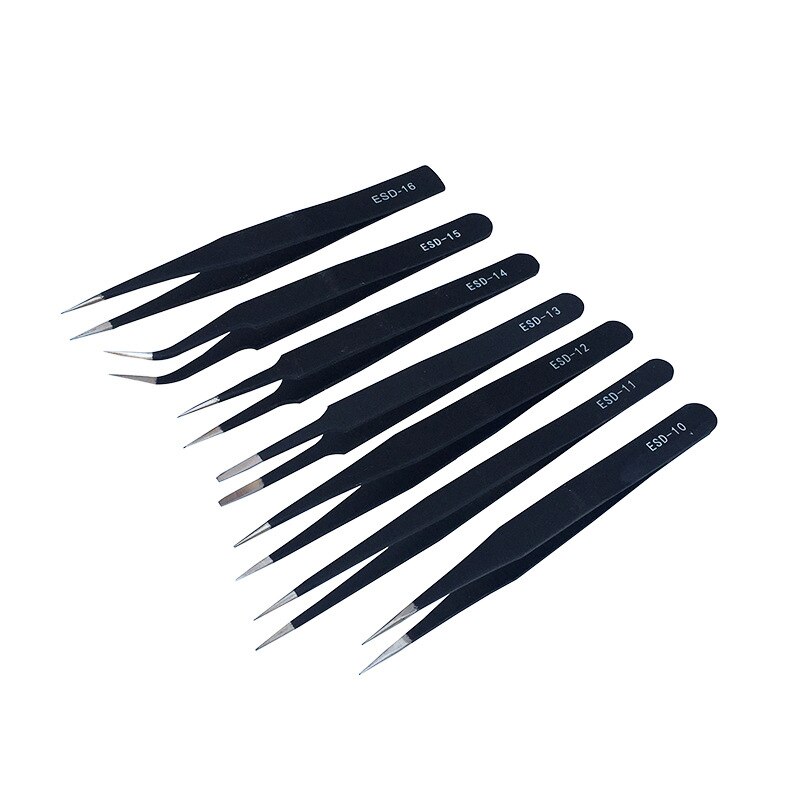 7pcsESDAnti-static Tweezers stainless steel anti-s... – Vicedeal
