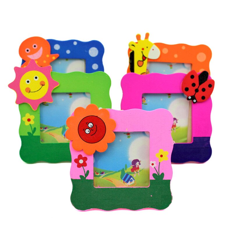 1Pc Ramdom Color Cartoon Pattern Colorful Wooden P... – Grandado