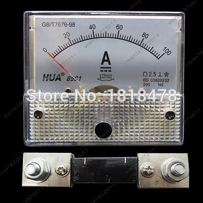 DC 100A Analog Ammeter Panel AMP Current Meter 85C... – Vicedeal