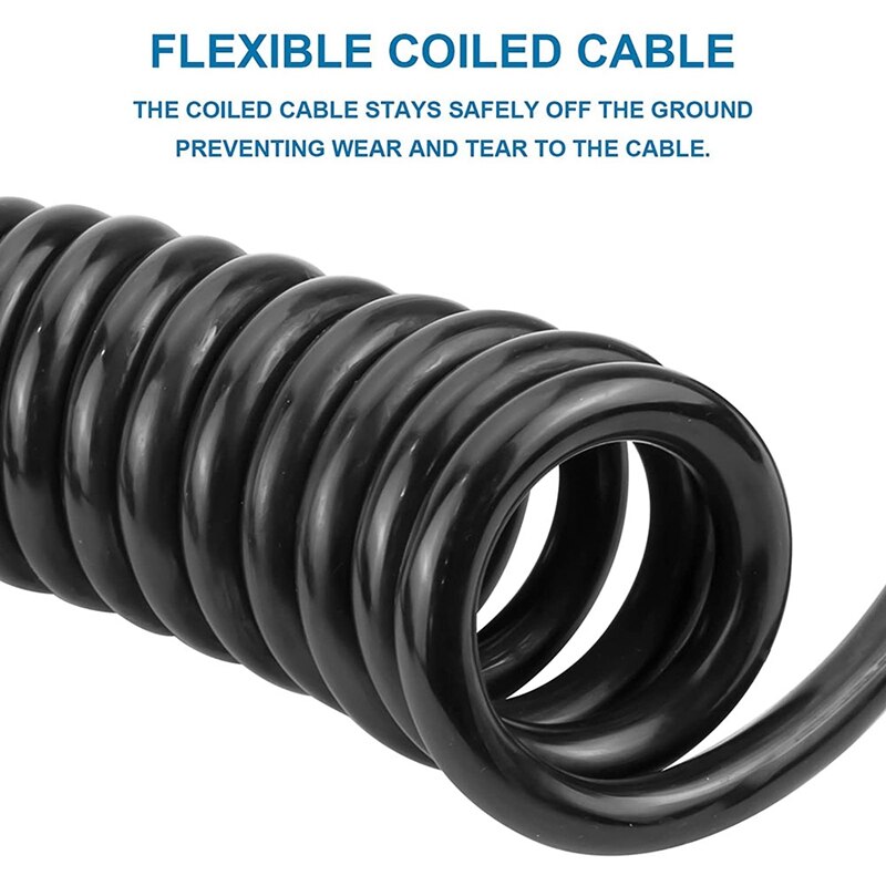 3 Meters 7Pin Trailer Extension Coiled Cable with ... – Grandado