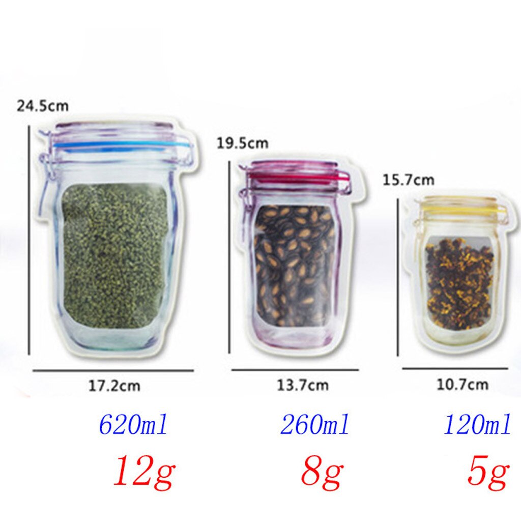 10 Stuks Mason Jar Rits Zakken Herbruikbare Snack ... – Grandado