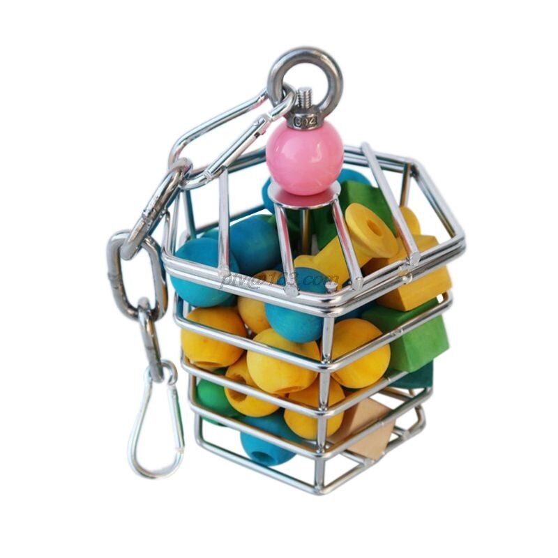 Parrot Stainless Steel Foraging Toy Bird Cage Hang... – Grandado