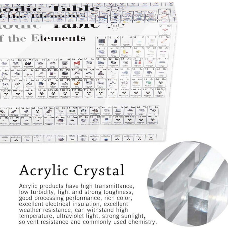 Periodic Table Display Acrylic Teaching Tool for S... – Grandado