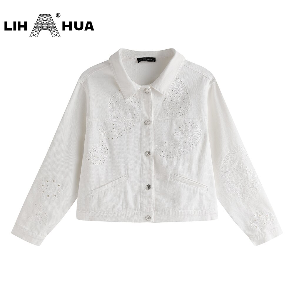 LIH HUA Dames Plus Size Denim Jas Vrouwen Casual H... – Vicedeal