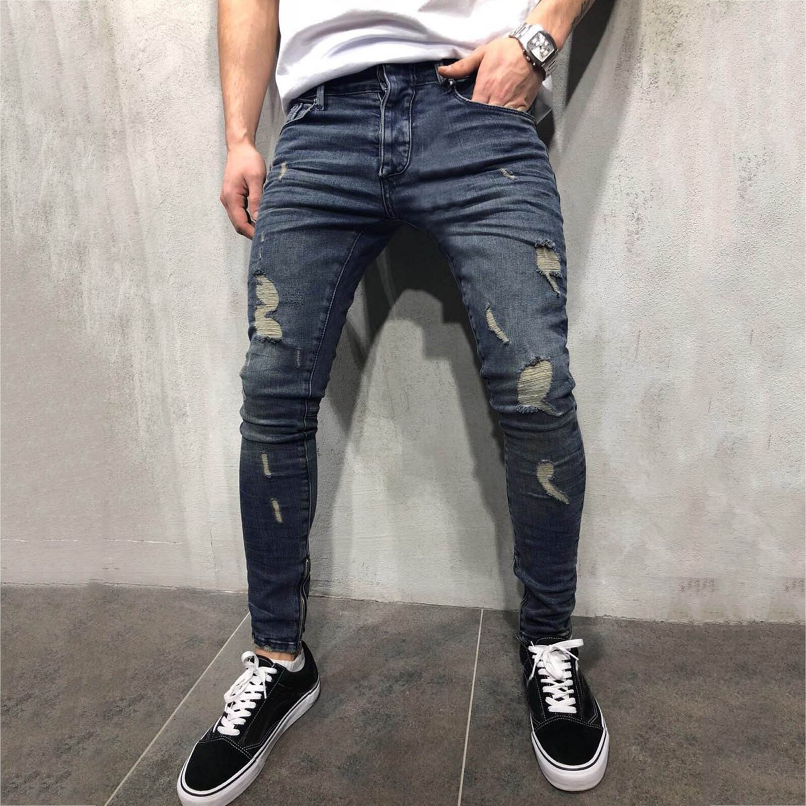 Men's Spring And Summer Ripped Casual Jeans Mens C... – Grandado