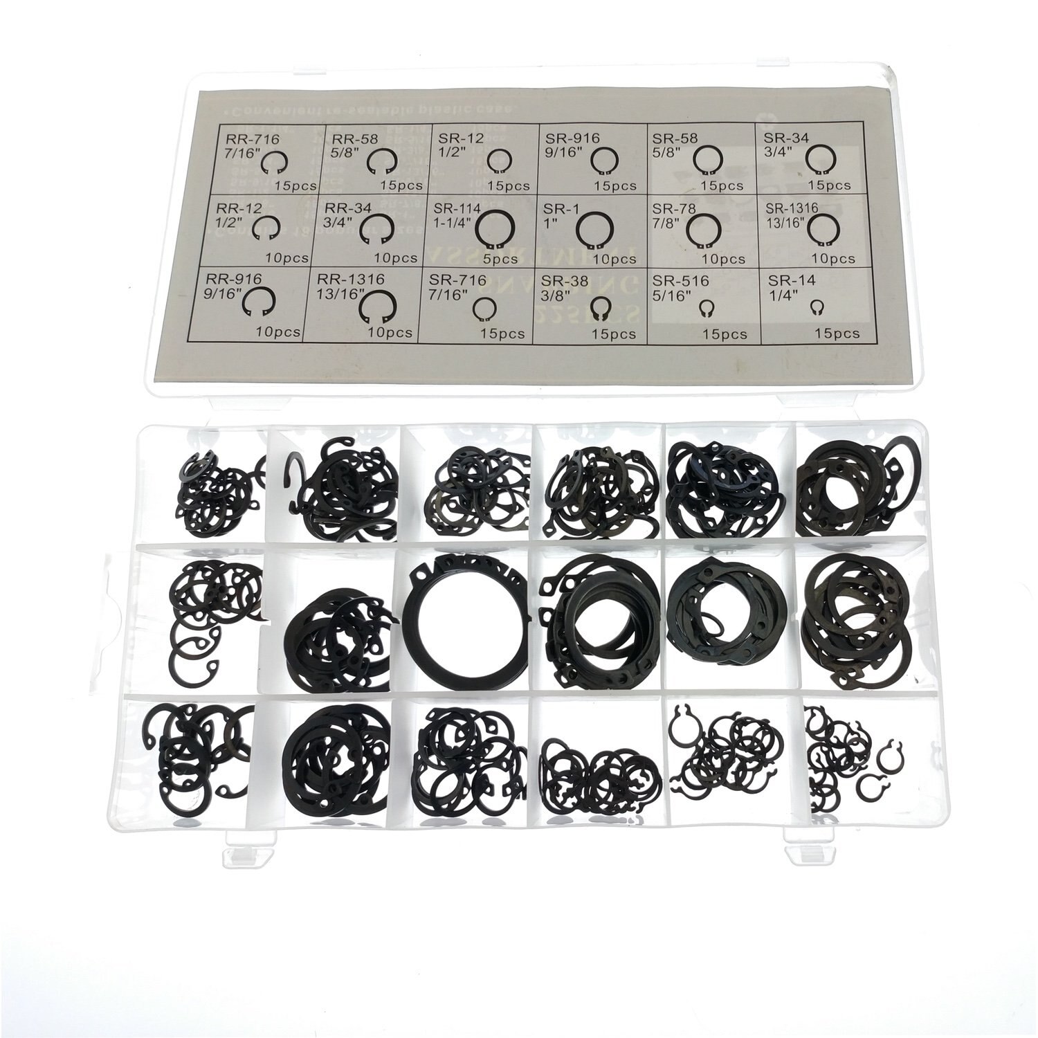 Juego de 225 clips Seeger Circlips Pack de Arandel... – Grandado