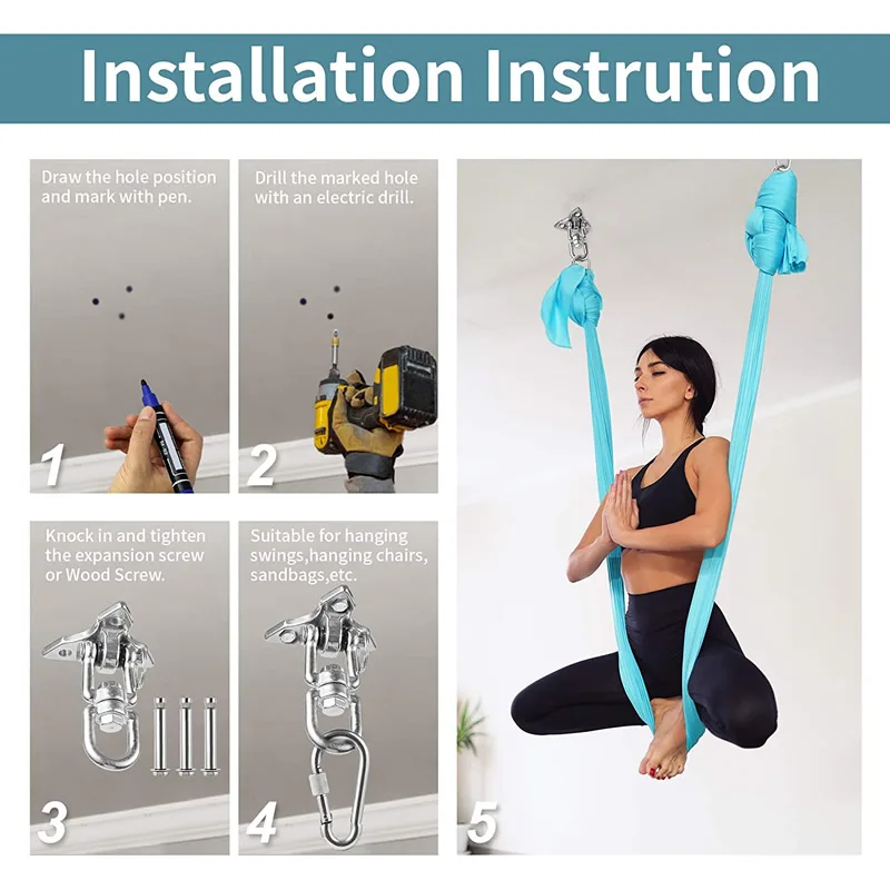 180°-360° Rotate Swing Hangers 500KG Capacity SUS3... – Grandado