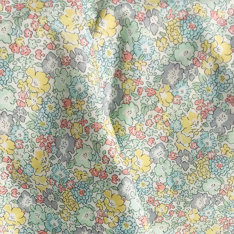 Yellow 80S Tissun liberty Cotton Fabric For Kids B... – Grandado