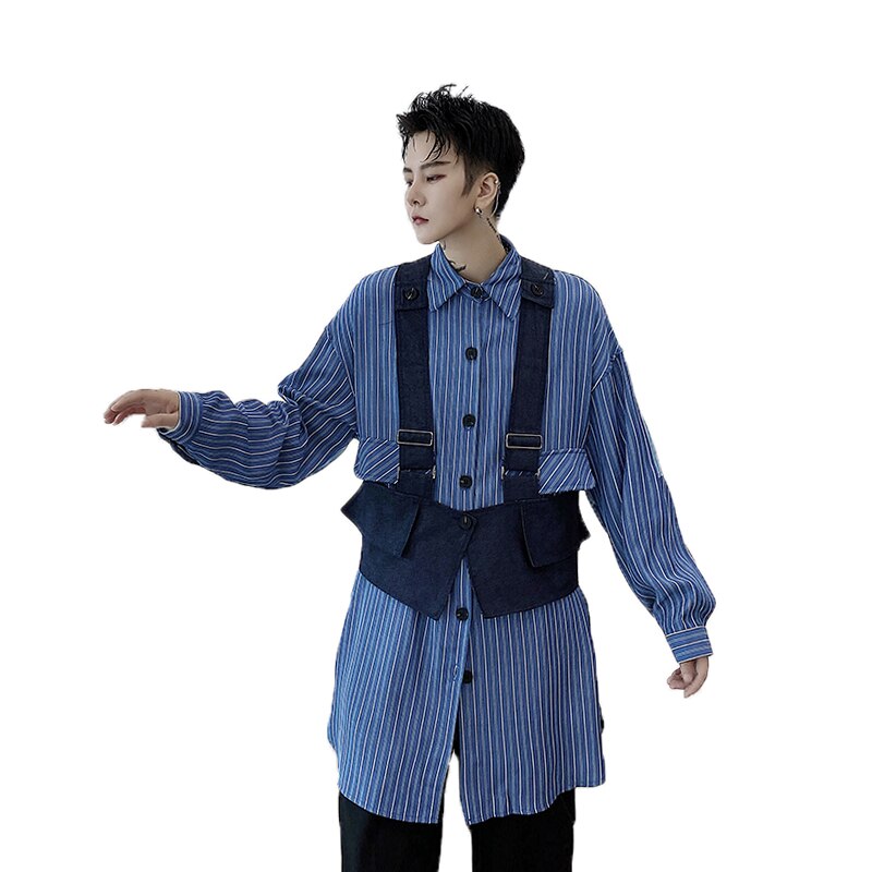 Mannen Shirts Herfst Met Lange Mouwen Gestreept Sh... – Vicedeal