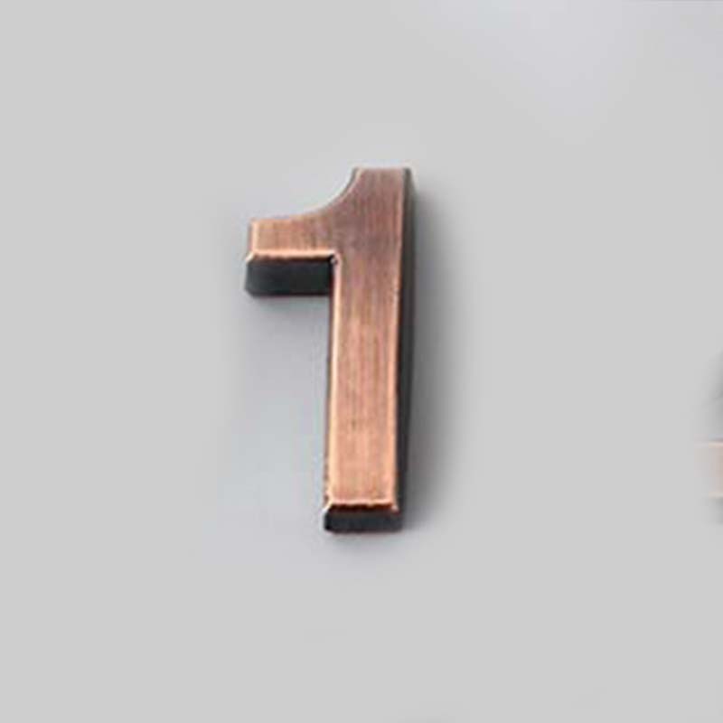 1PC 0-9 ABS 50*35*6mm Bronze Door Plate Sign Numbe... – Grandado