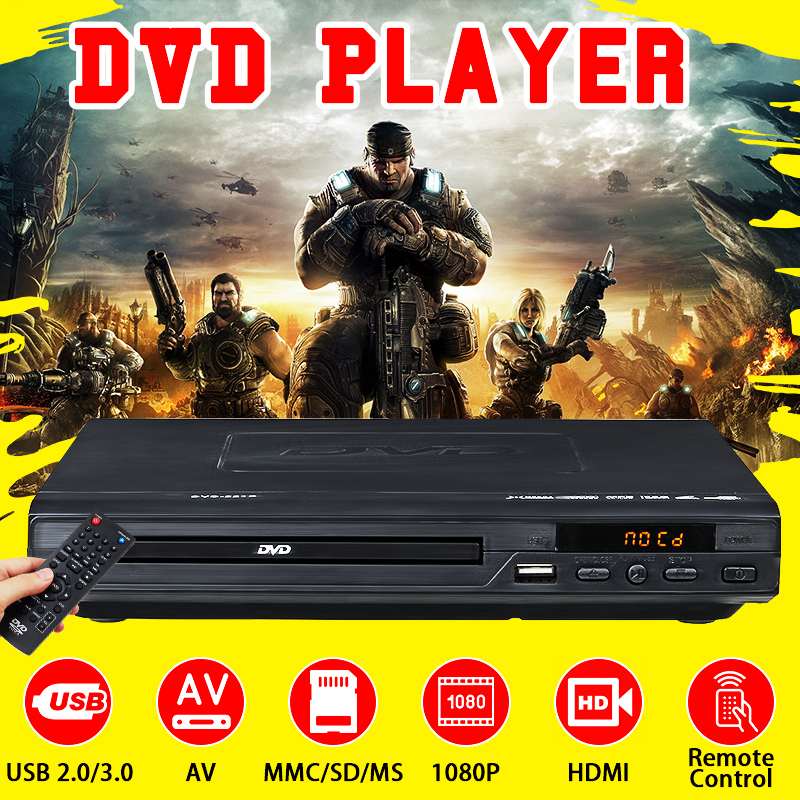Multi System 1080P HD DVD Player Portable USB 2.0 ... – Vicedeal