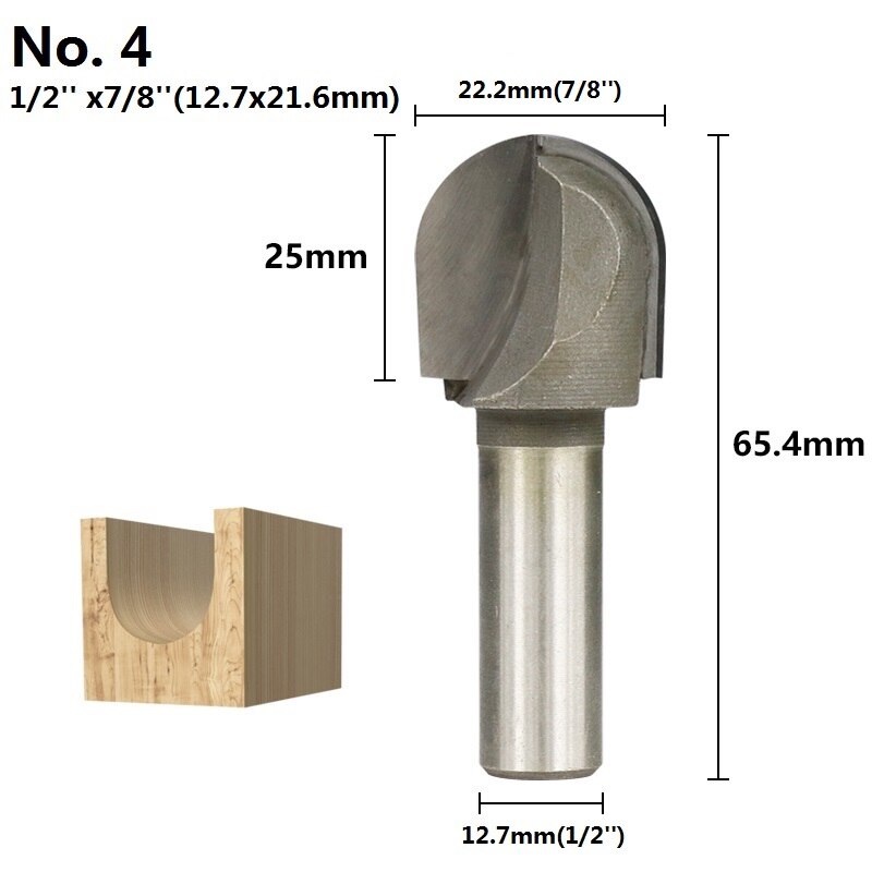 1/2 ''(12.7mm) schacht Hoekafronding Frees Ball Ne... – Vicedeal
