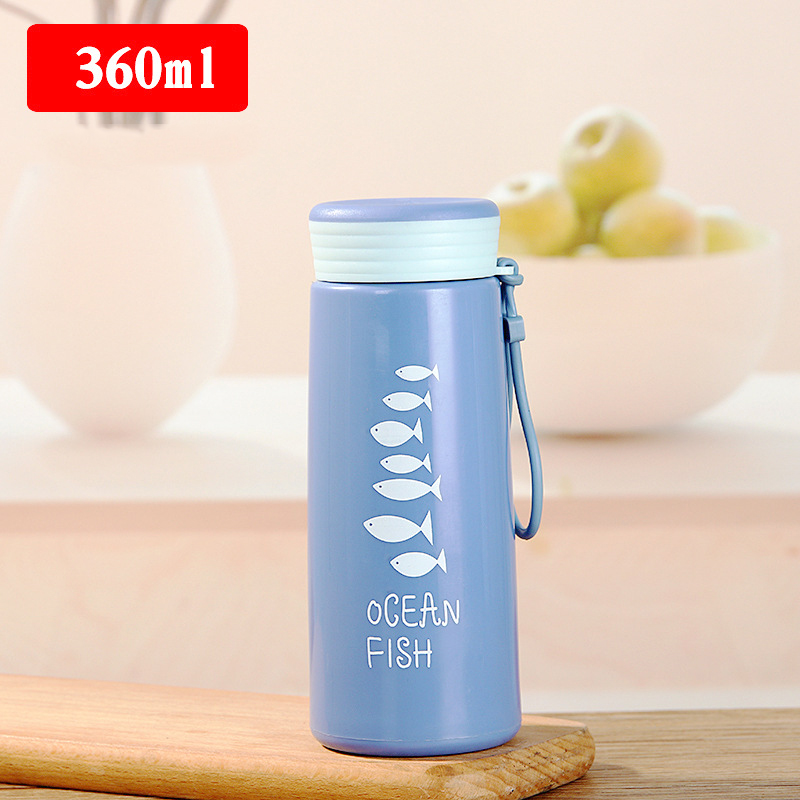 360ml glas vattenflaska skyddat läckagesäkert lock... – Grandado