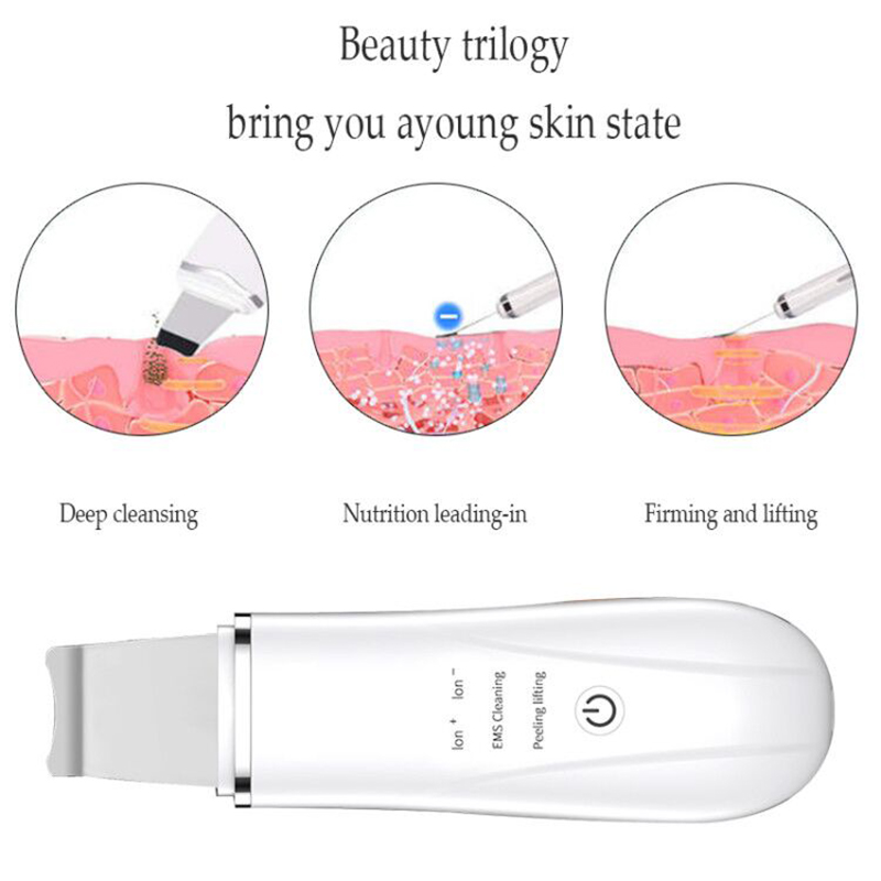 Ultrasonic Face Cleaning Ion Skin Scrubber Deep Ma... – Grandado