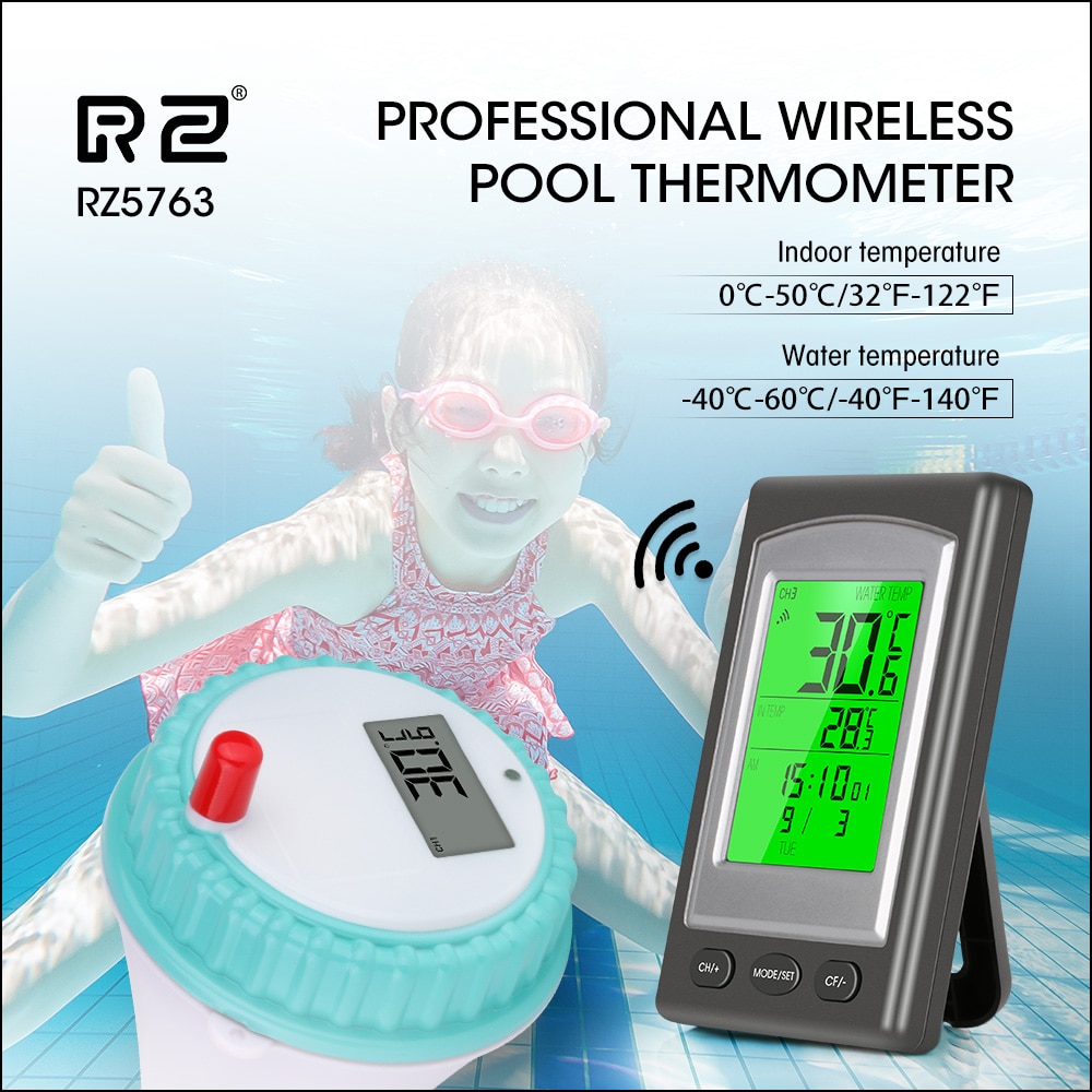 RZ Wireless Pool Thermometer Swim Spa Water Tub Ho... – Grandado