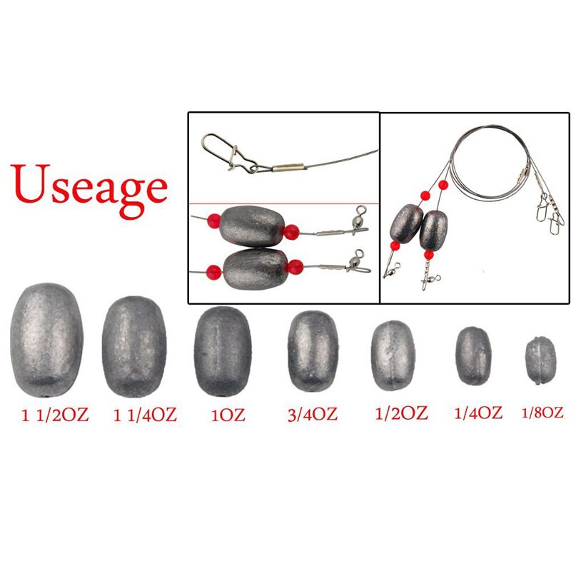 JSM 42Pcs/box Mixed Size Fishing Sinker Weights Ol... – Grandado