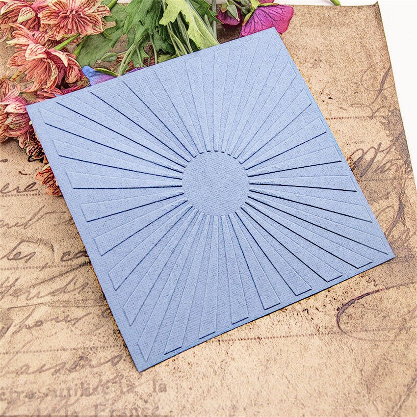 15x15cm sun's rays Embossing folders Plastic bump ... – Grandado