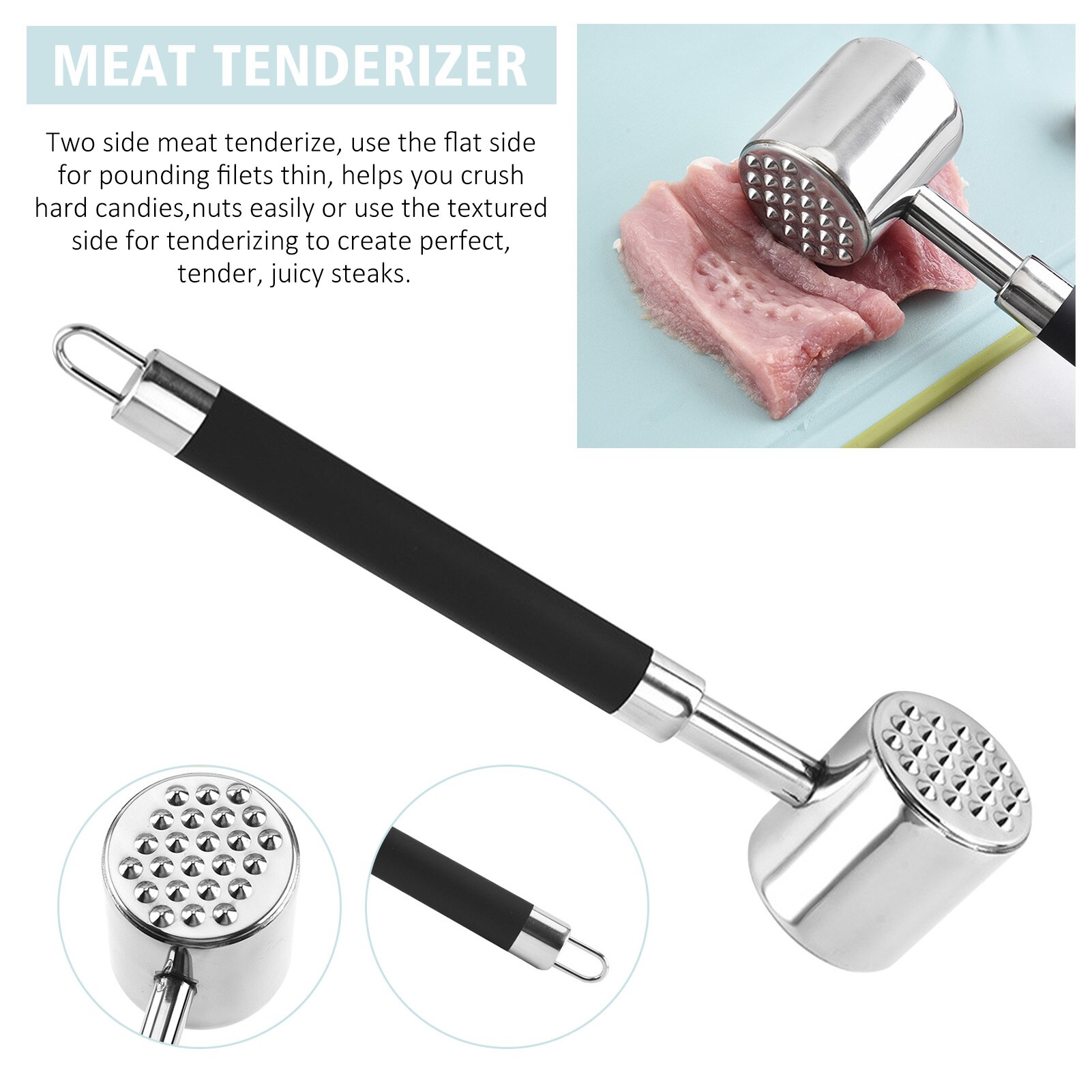 Cooking Non Slip Dual Sided Home Veal Lamb Pounder... – Grandado