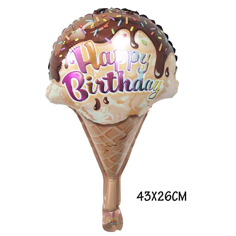 1 st Mini Pizza Donut Ijs Folie Ballonnen Happy Bi... – Grandado