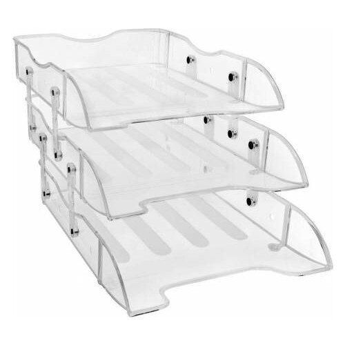 Moving Letter Shelf 3 Layer Transparent stand docu... – Vicedeal