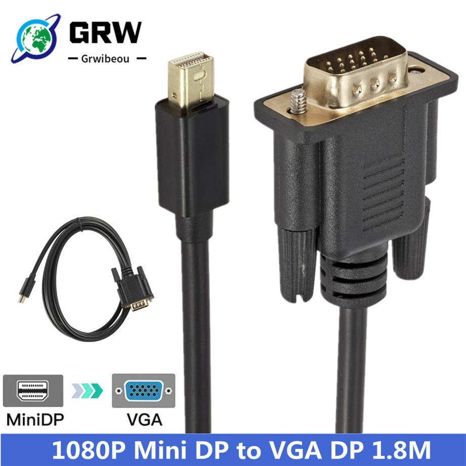 MINI Displayport to VGA cable 1.8m DP to VGA adapt... – Vicedeal