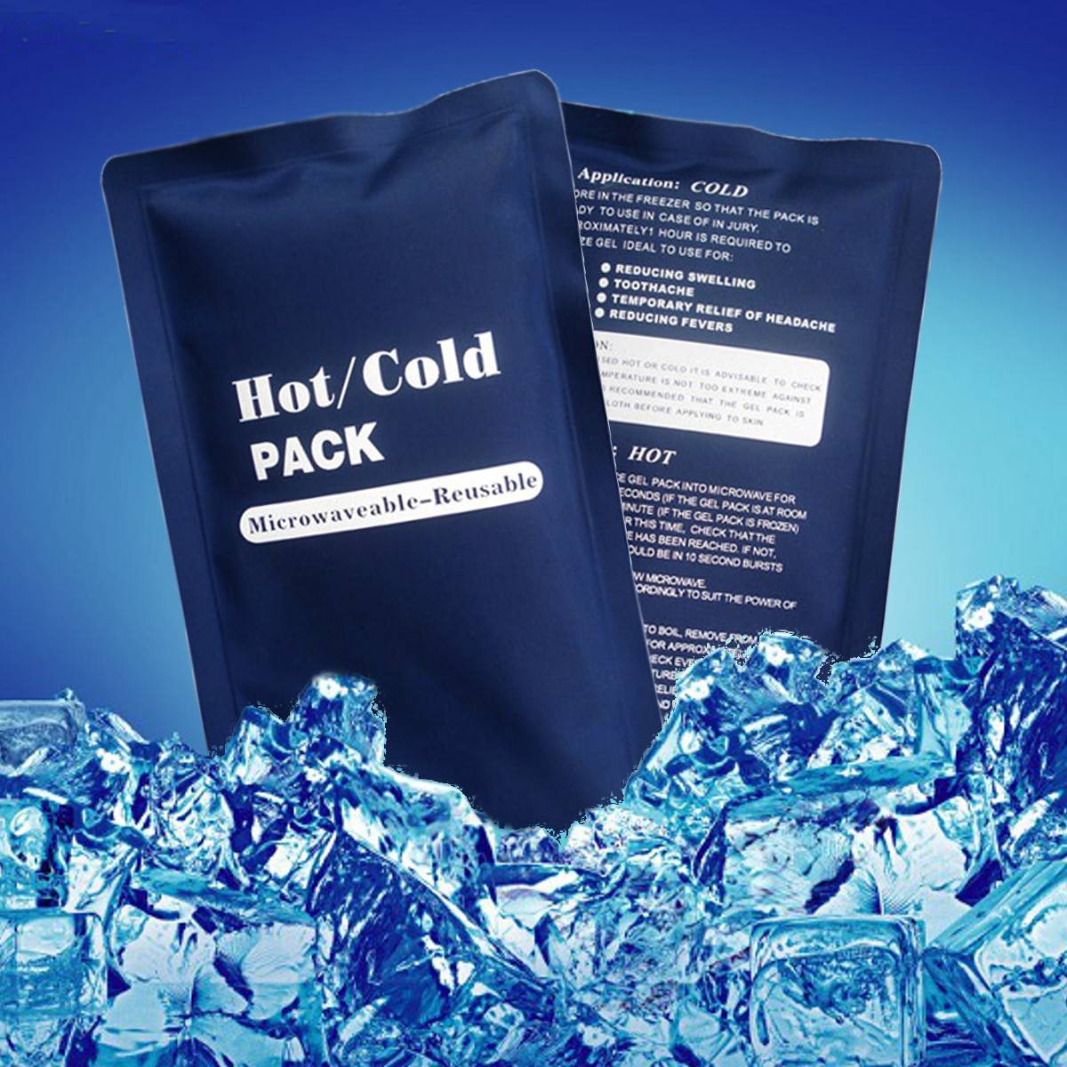 1Pc 23x13cm Reusable Heat Cool Cold Packs Ice Bag ... – Grandado
