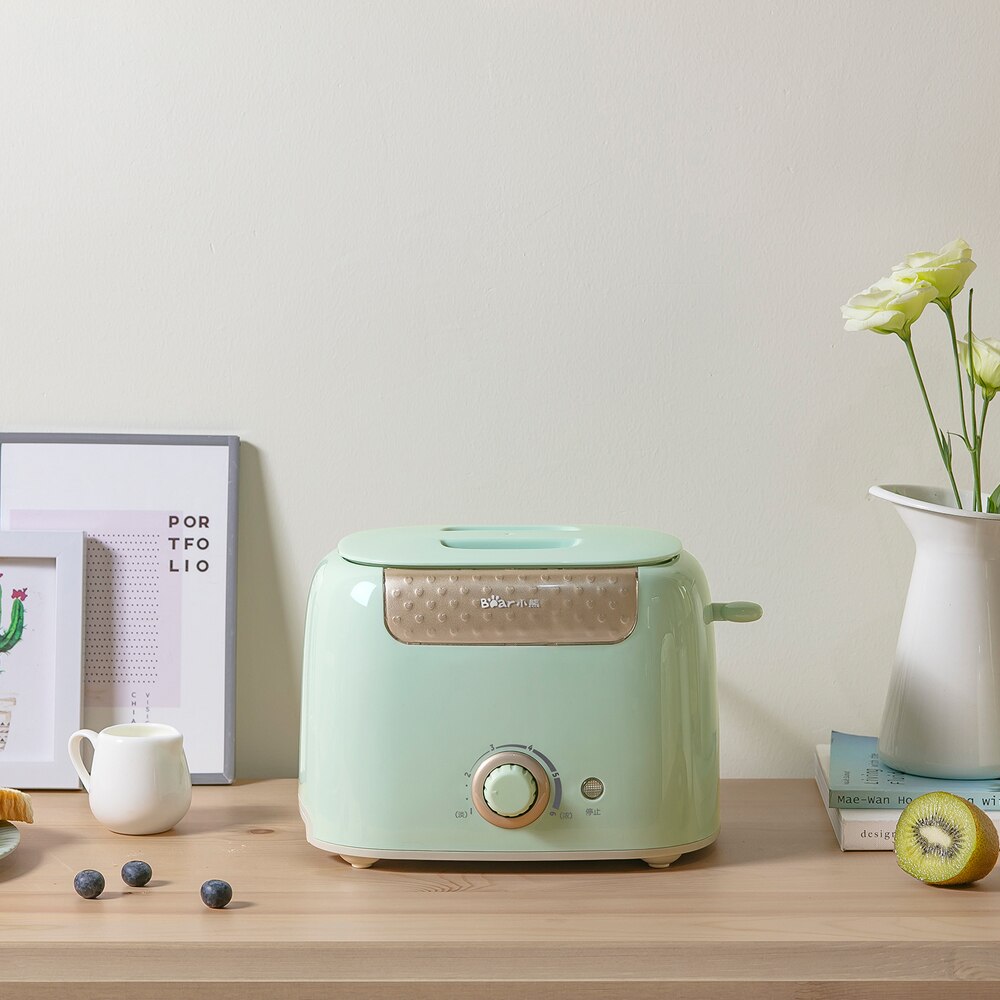 Wide bread slots green color toaster anti bread pi... – Vicedeal