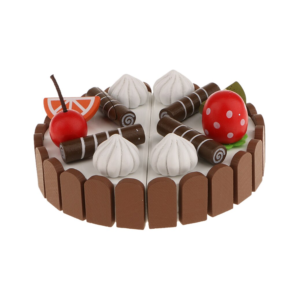 Wooden Magnet Chocolate Fruits Birthday Cake Kids ... – Grandado