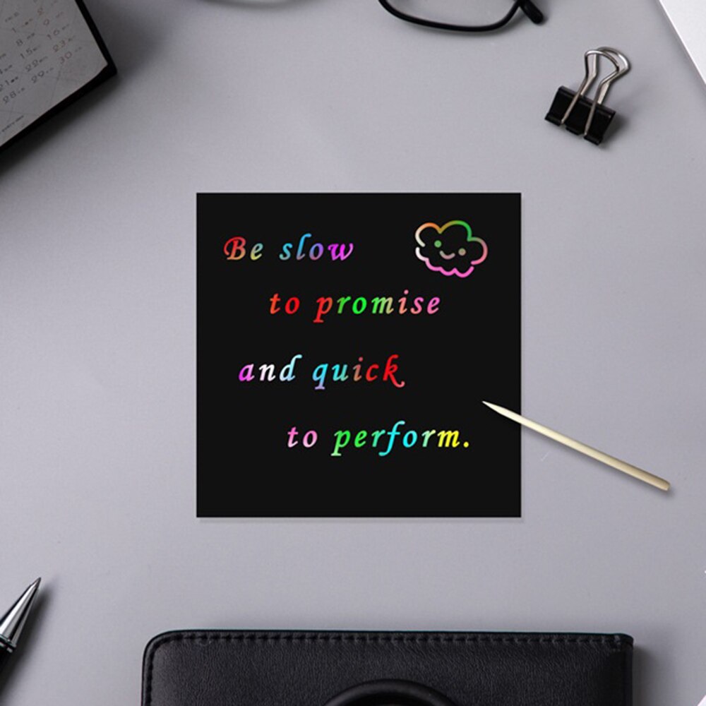 Crafts Scratch Painting DIY 100Pcs Children Rainbo... – Grandado