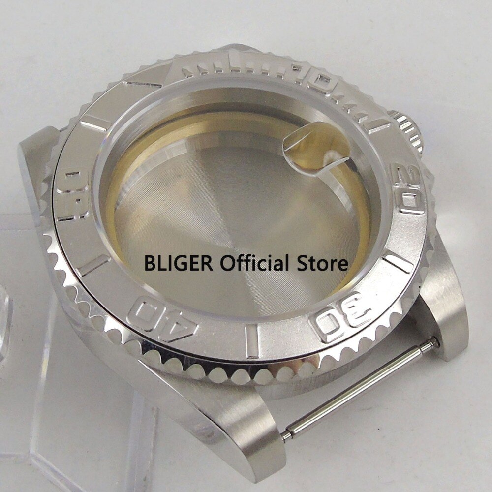Sapphire Crystal 40MM Silver Color Ceramic Bezel 3... – Grandado