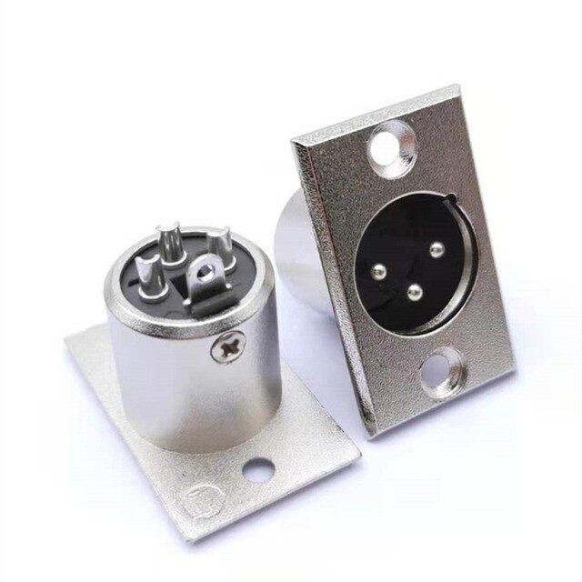 2Pcs 3 Pin XLR Male Female Socket Panel Mount Chas... – Vicedeal