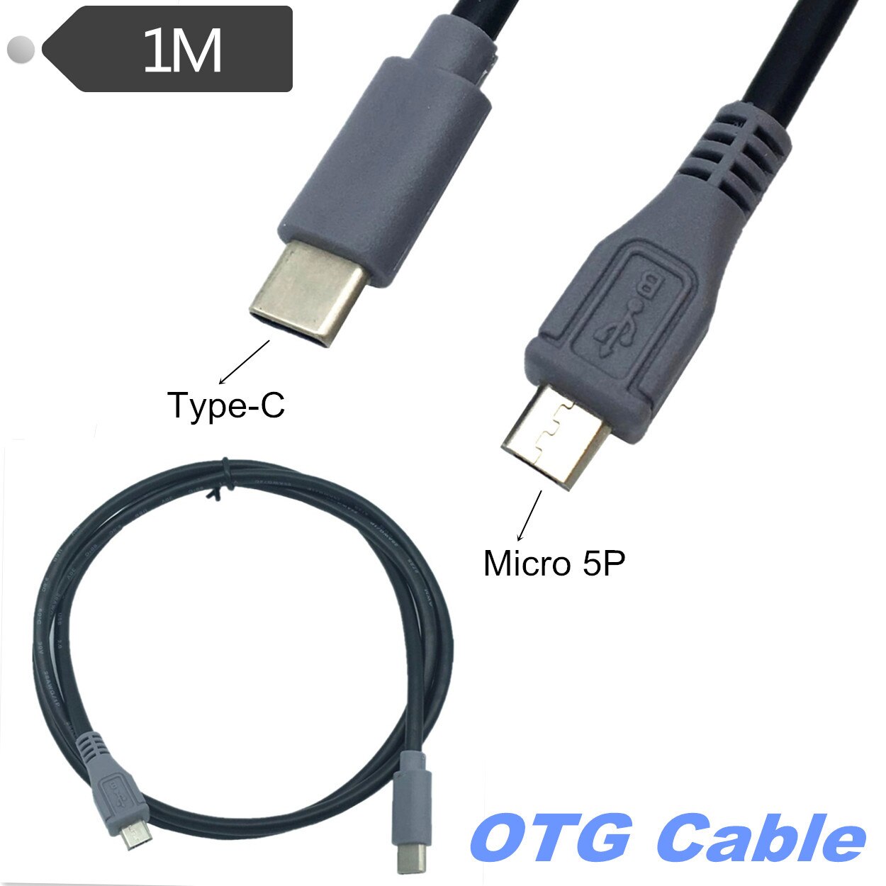 Usb 3.1 typ c hane till micro usb 5 pin b hane plu... – Vicedeal