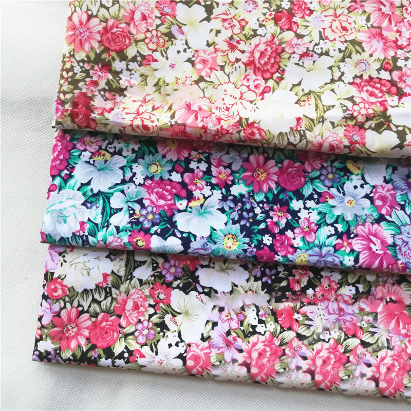 peony floral peach skin fabric vintage print fabri... – Grandado