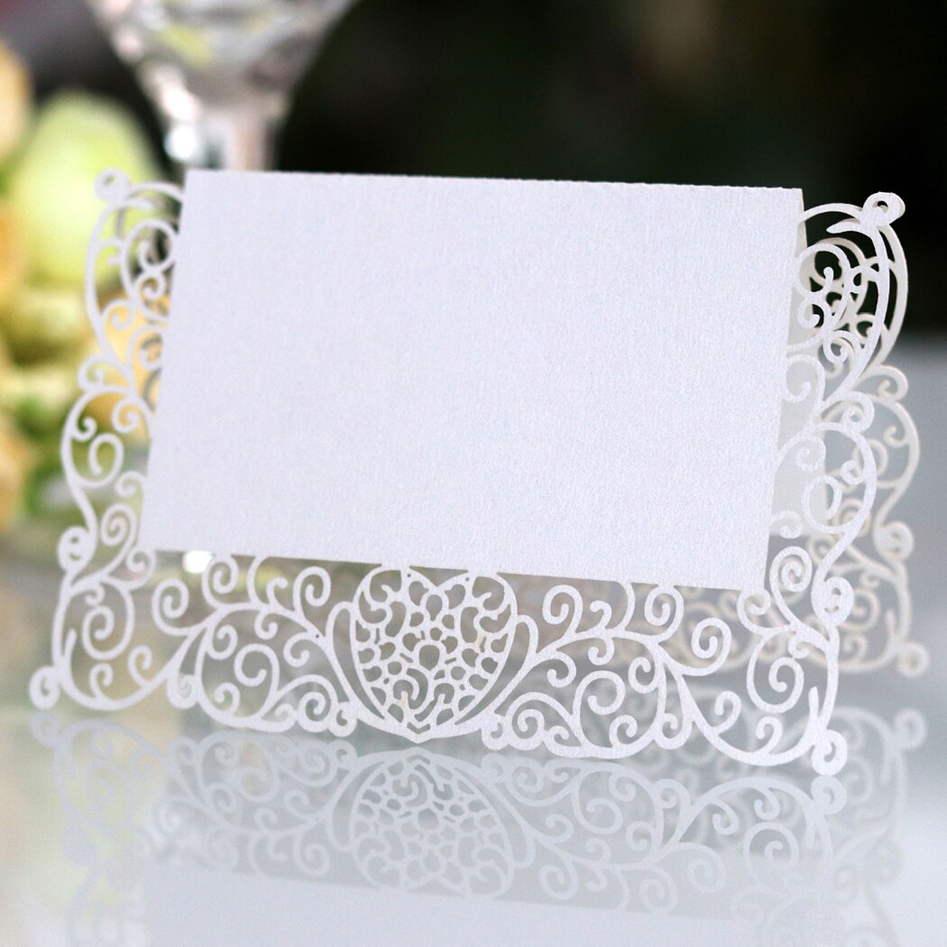 50PCS Wedding Place Card Decorative Hollow Table T... – Grandado