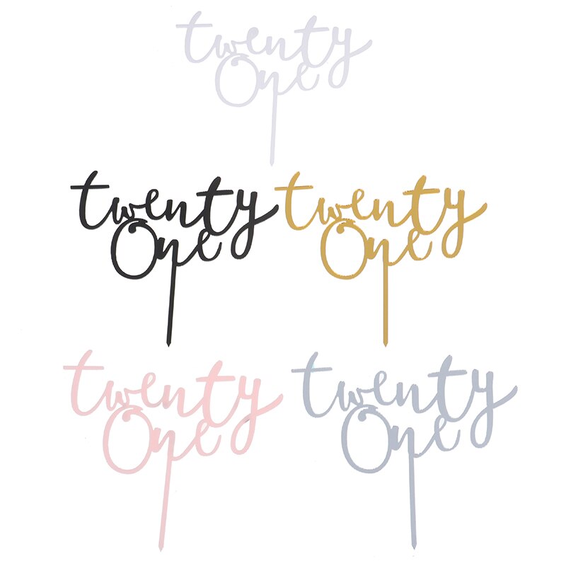 1pc Twenty One Happy Birthday Acrylic Cake Topper ... – Grandado