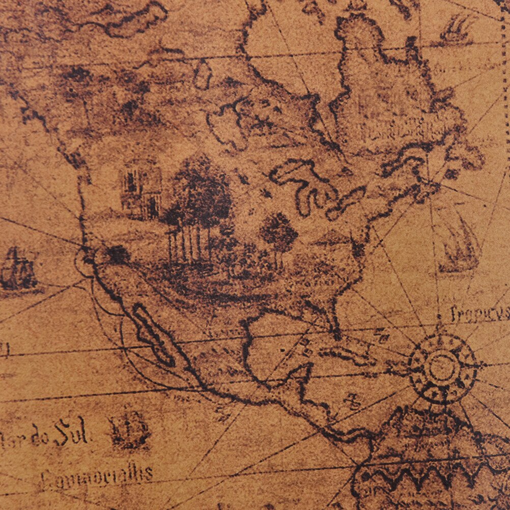 Retro Vintage Style World Map Paper Posters Retro ... – Grandado