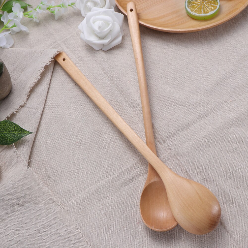 2 Stuks Lange Steel Houten Roeren Lepels Jam Lepel... – Grandado