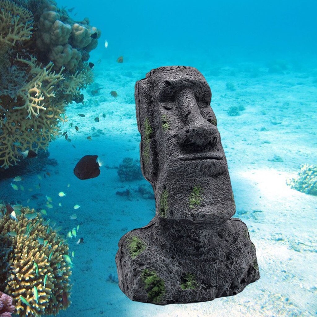 Aquarium Moai Sculpture Easter Island Statues Land... – Vicedeal