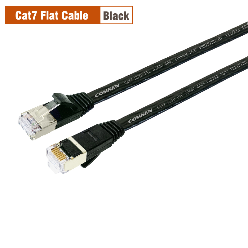 COMNEN Cat7 Flat Angle Ethernet Cable RJ45 SSTP 90... – Vicedeal