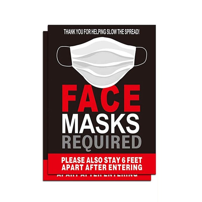BMBY-30PCS Face Mask Required Decals Stickers Soci... – Grandado