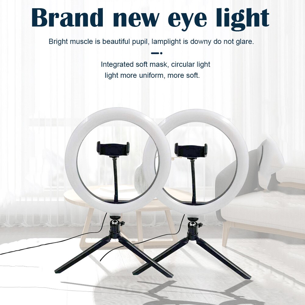 10" Photography LED Selfie Ring Light Dimmable Cam... – Grandado