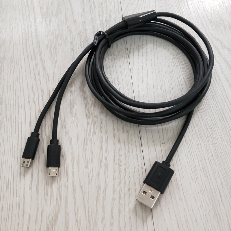 BLACK 22AWG 2meter 6ft Dual Micro USB Splitter Cab... – Vicedeal