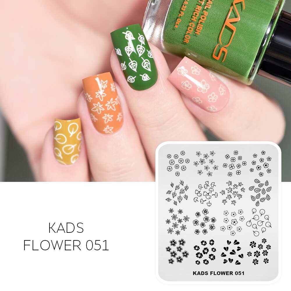 KADS Nail Stamping Plate Nail Stencil Templates Li... – Grandado
