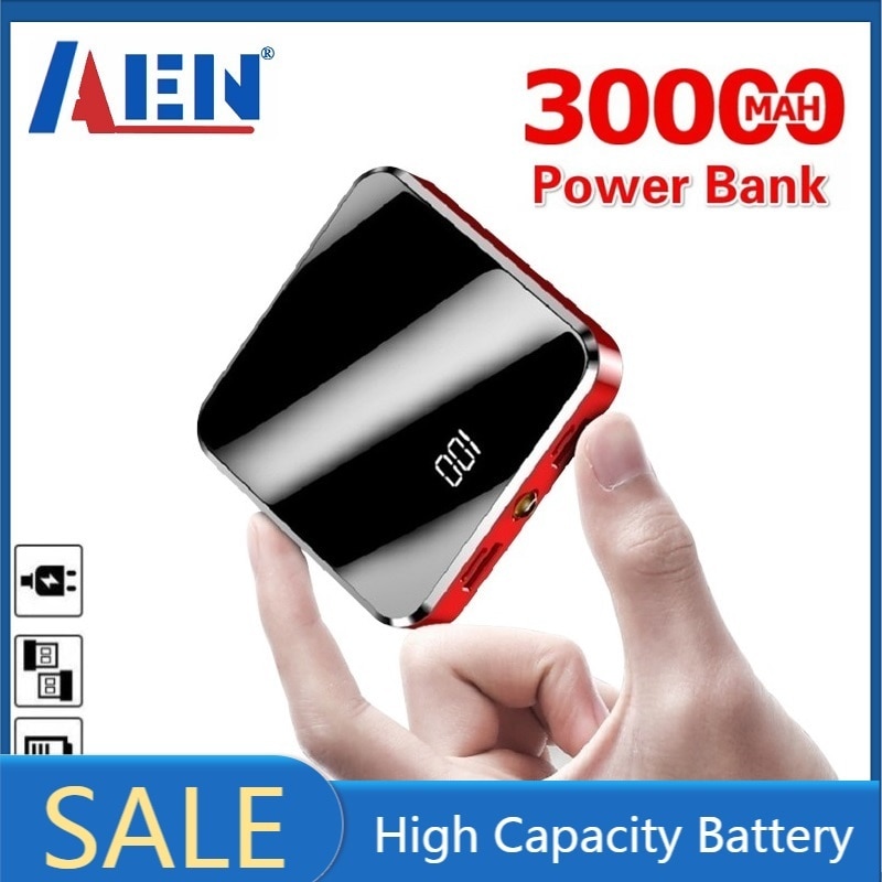Mini power bank 30000 mah liten storlek stor kapac... – Vicedeal