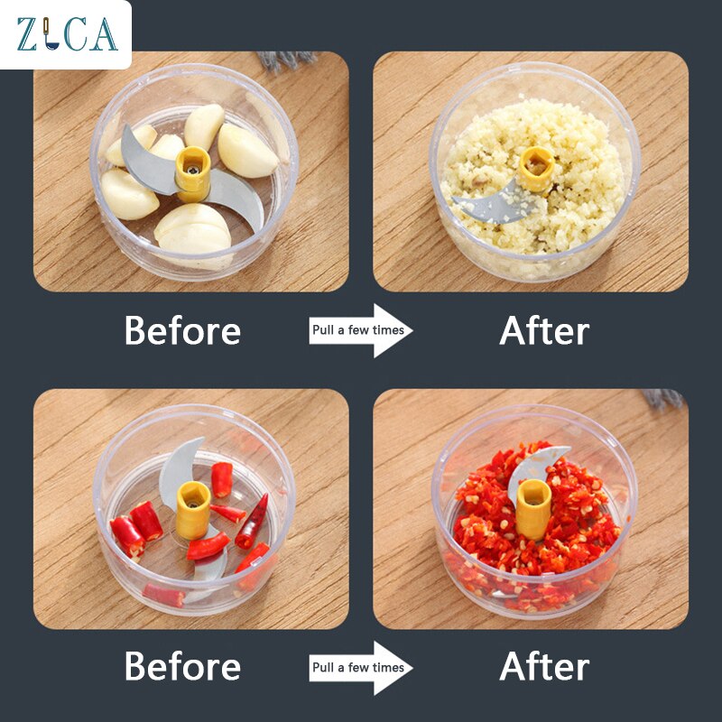 ZLCA Garlic chopper Herb Mincer Slicer Food Vegeta... – Grandado